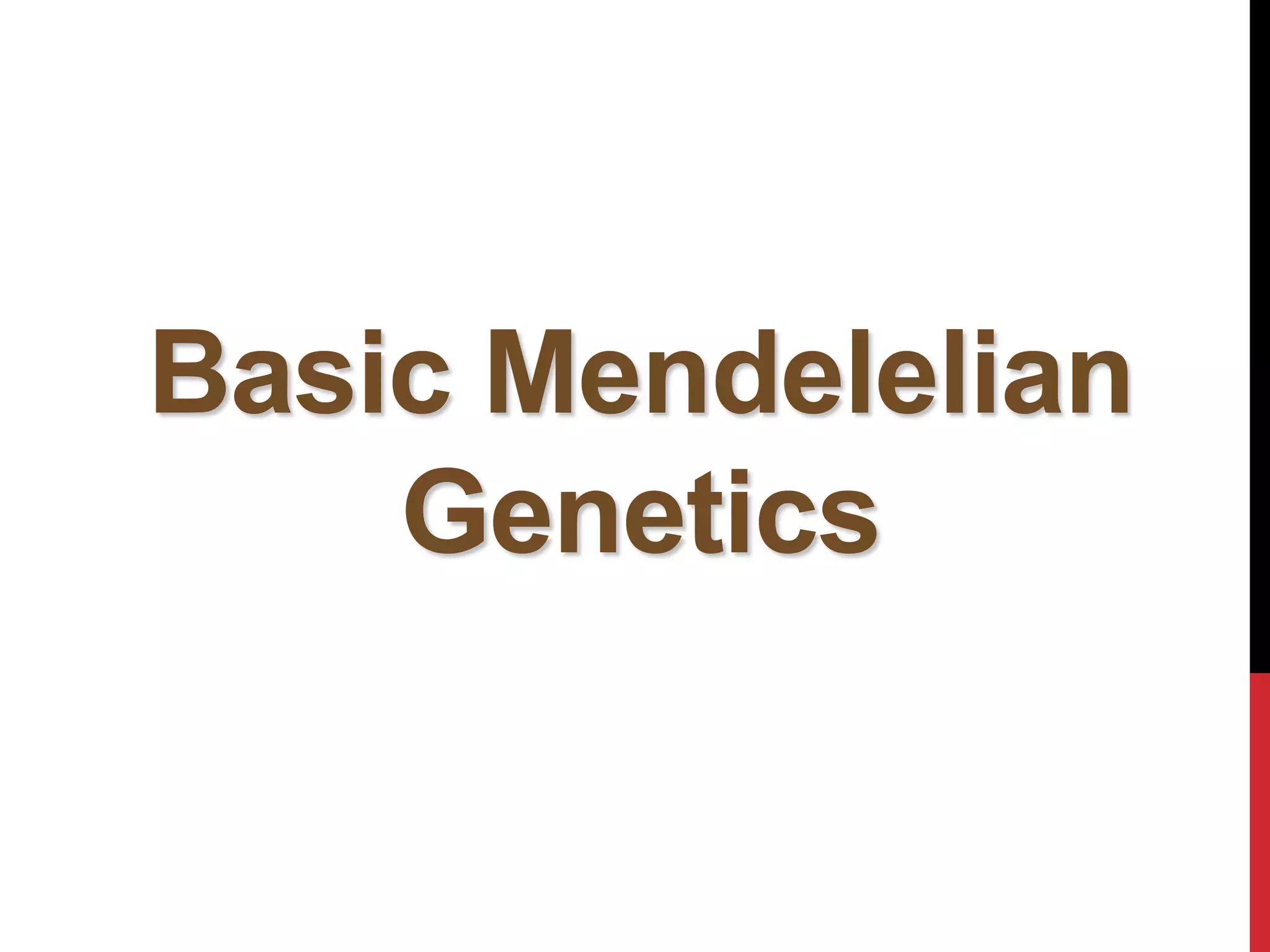 Mendelian Genetics | PPT