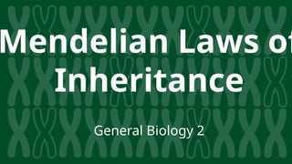 Comprehensive Overview of Mendelian Laws of Inheritance and Genetic ...
