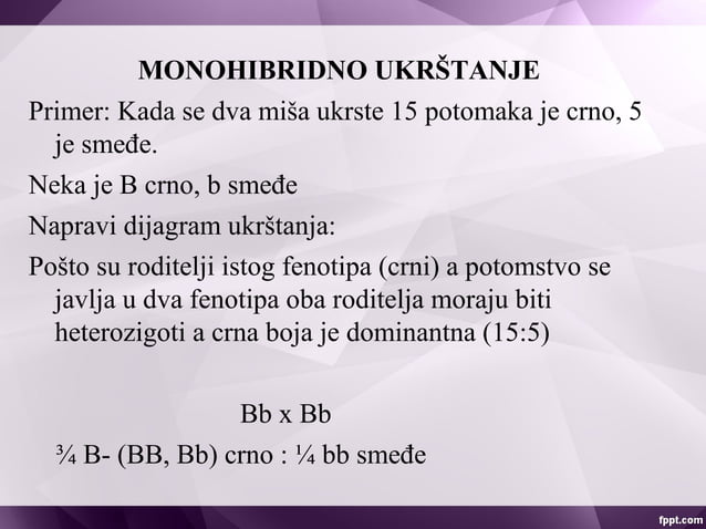 Mendelova pravila nasleđivanja | PPT