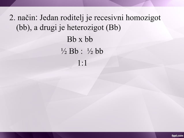 Mendelova pravila nasleđivanja | PPT