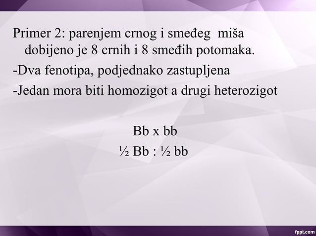 Mendelova pravila nasleđivanja | PPT