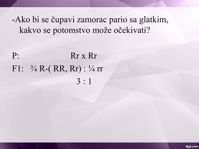 Mendelova pravila nasleđivanja | PPT