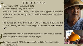Gawad sa Manlilikha ng Bayan(National Living Treasures) | PPTX
