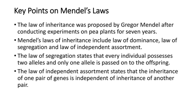 Mendels-law-of-inheritance.powerpoint presentation | PPTX | Genetics ...