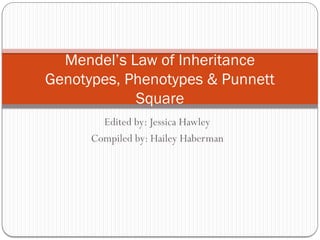 Mendel's Law of Inheritance Power Point Presentation for Senior ...