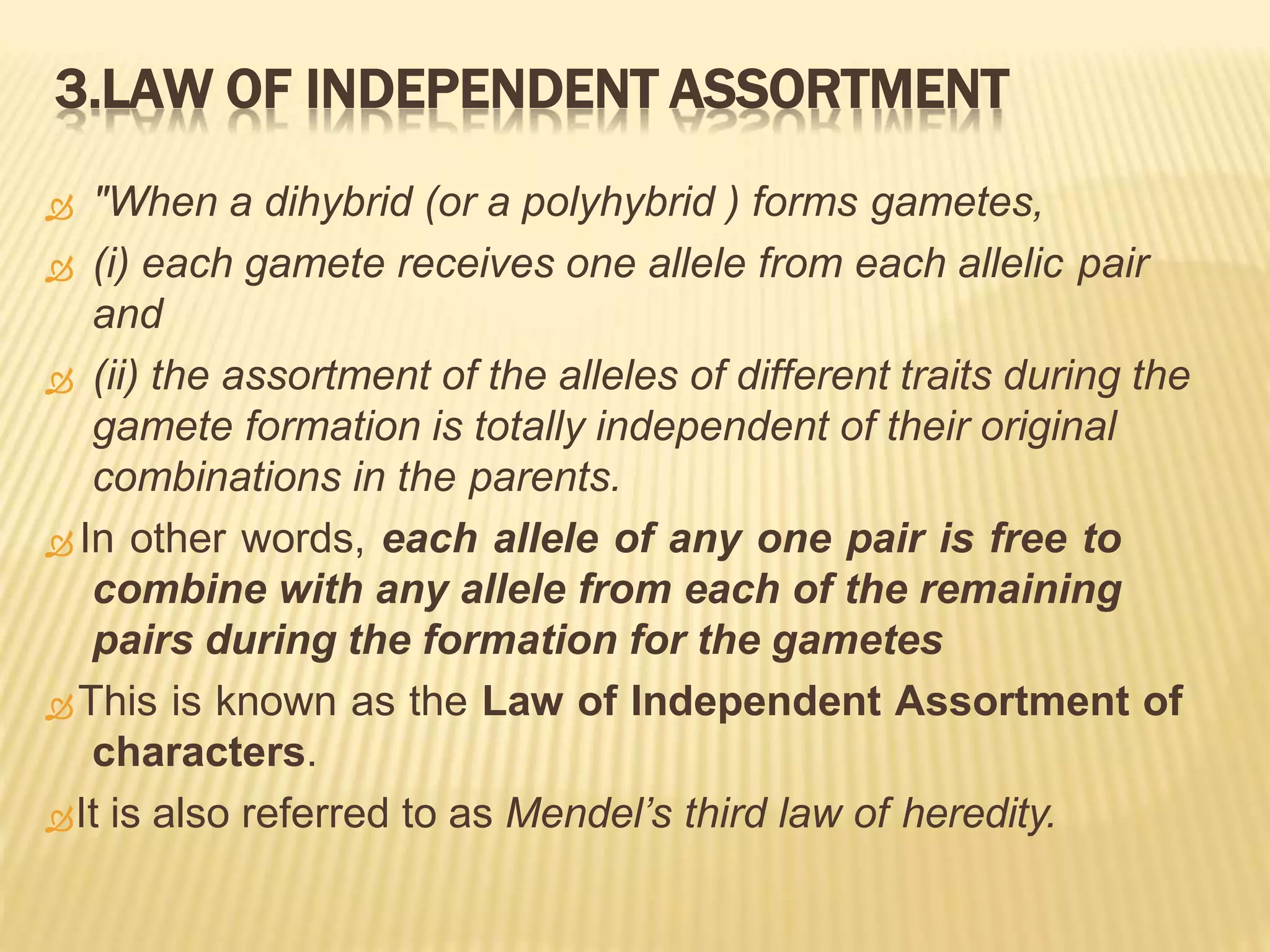 Mendels Laws of Inheritance | PPTX