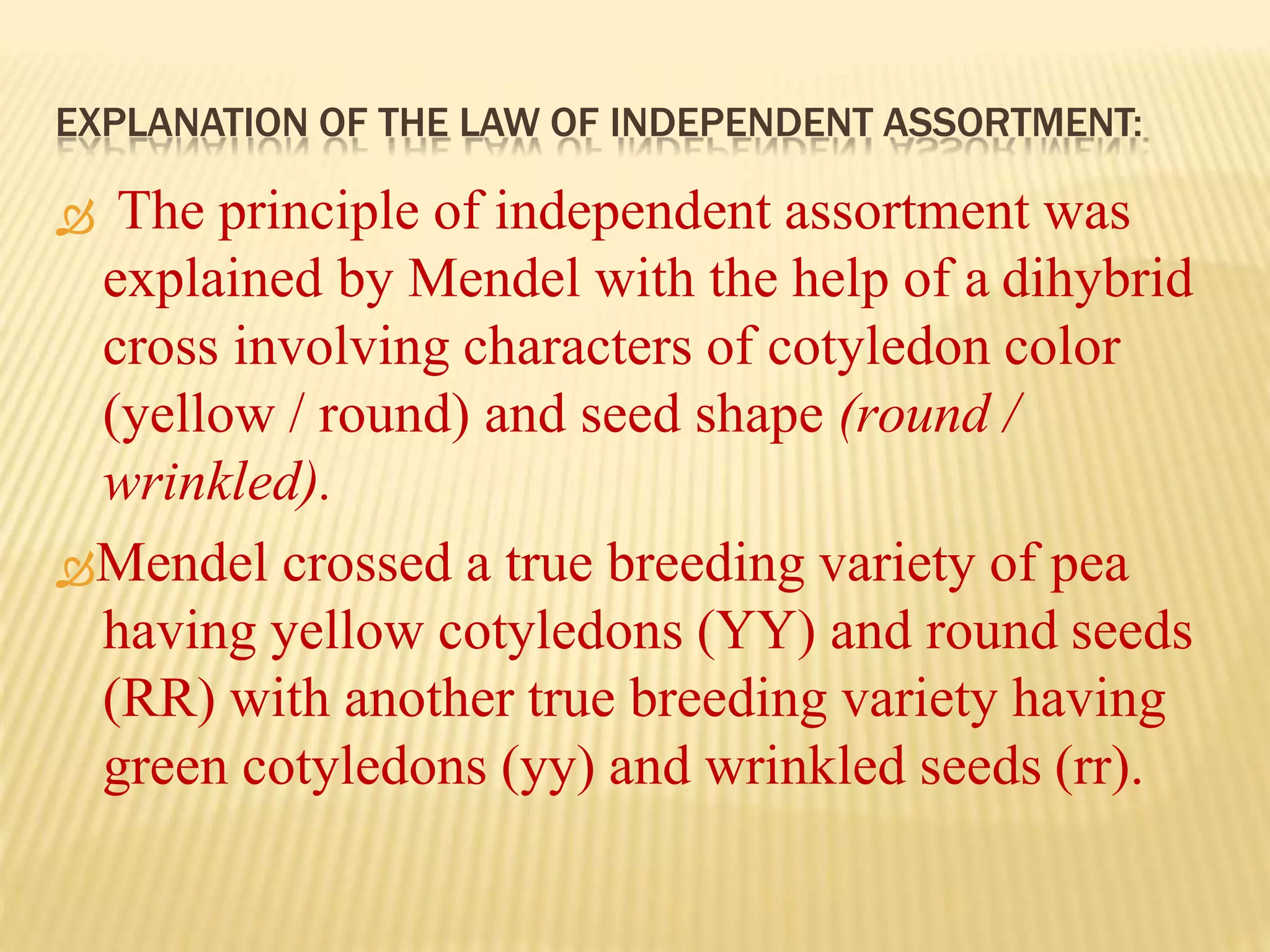 Mendels Laws of Inheritance | PPTX