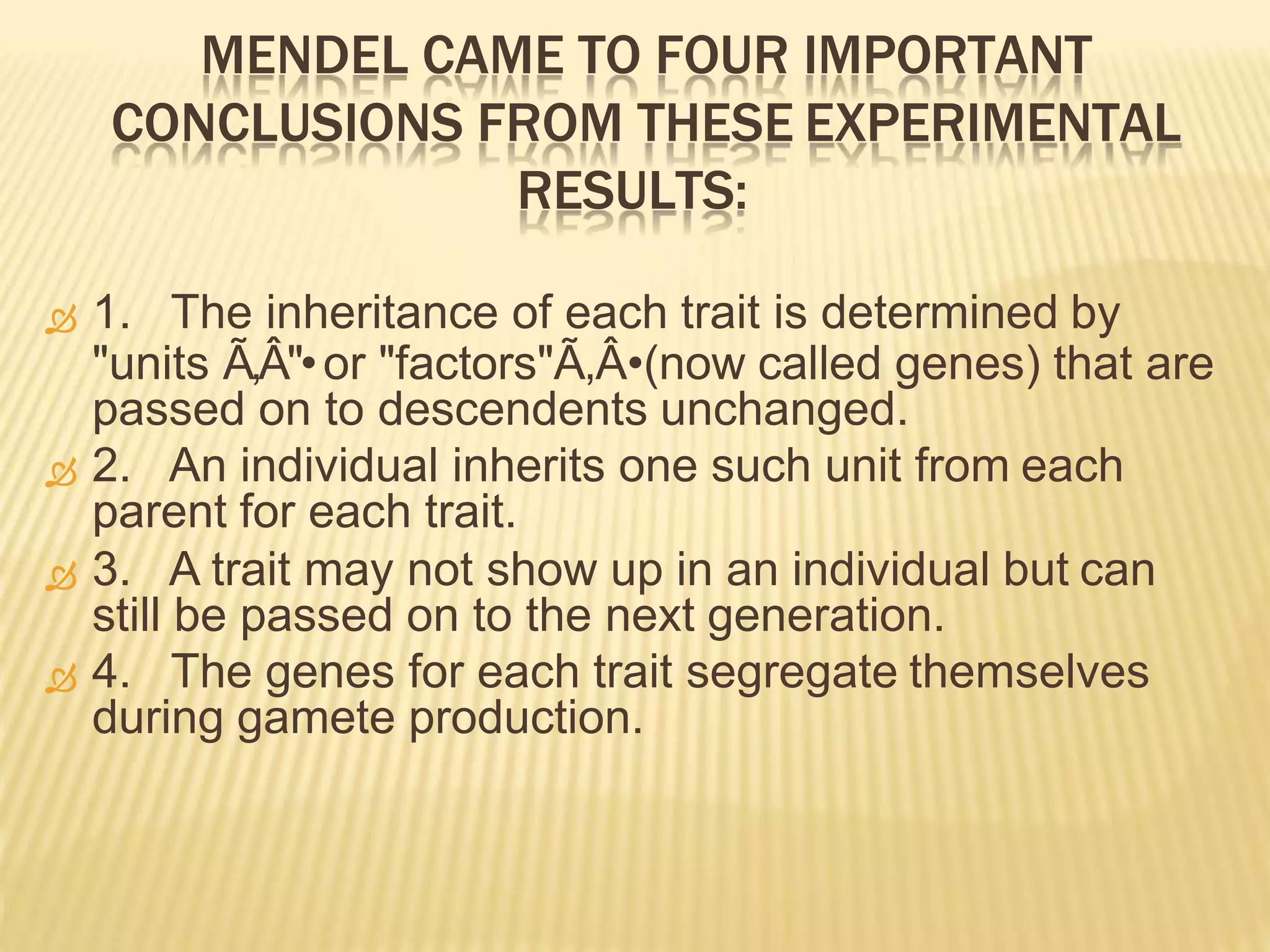 Mendels Laws of Inheritance | PPTX