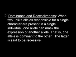 Mendel’s laws of inheritance | PPT