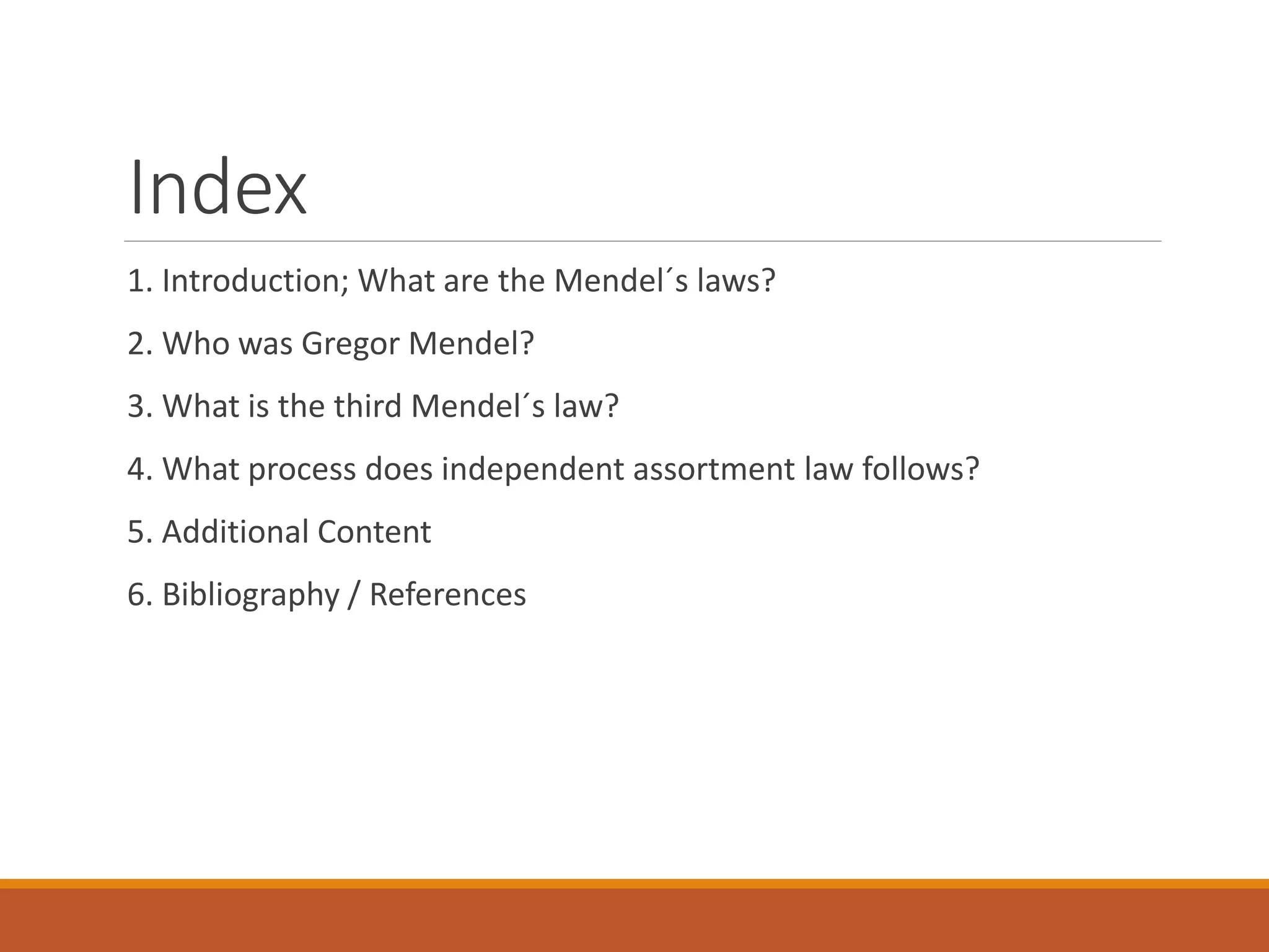 Mendel´s third law; Law of Independent Assortment | PPTX