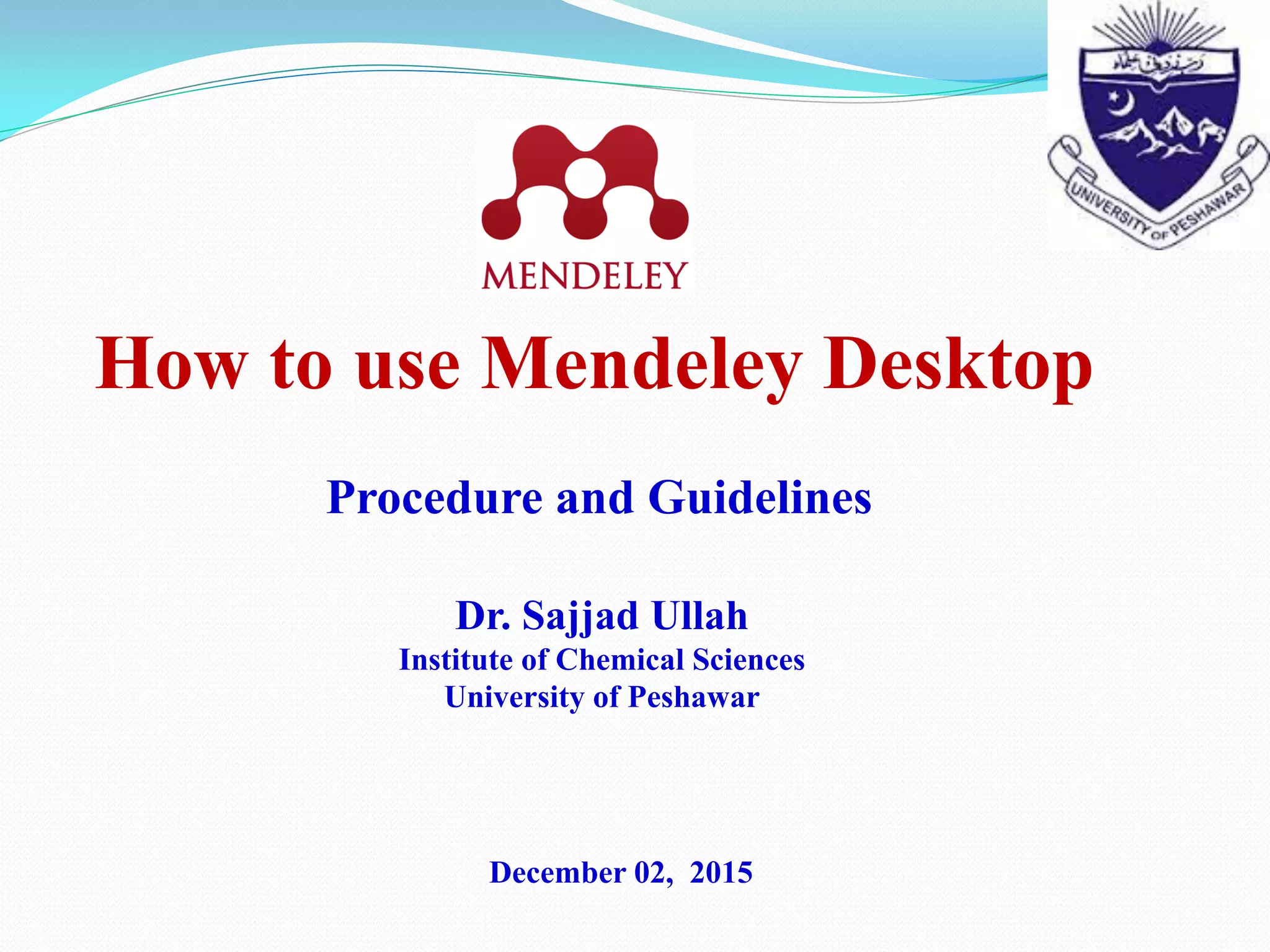 Mendeley Desktop Reference Manager | PDF