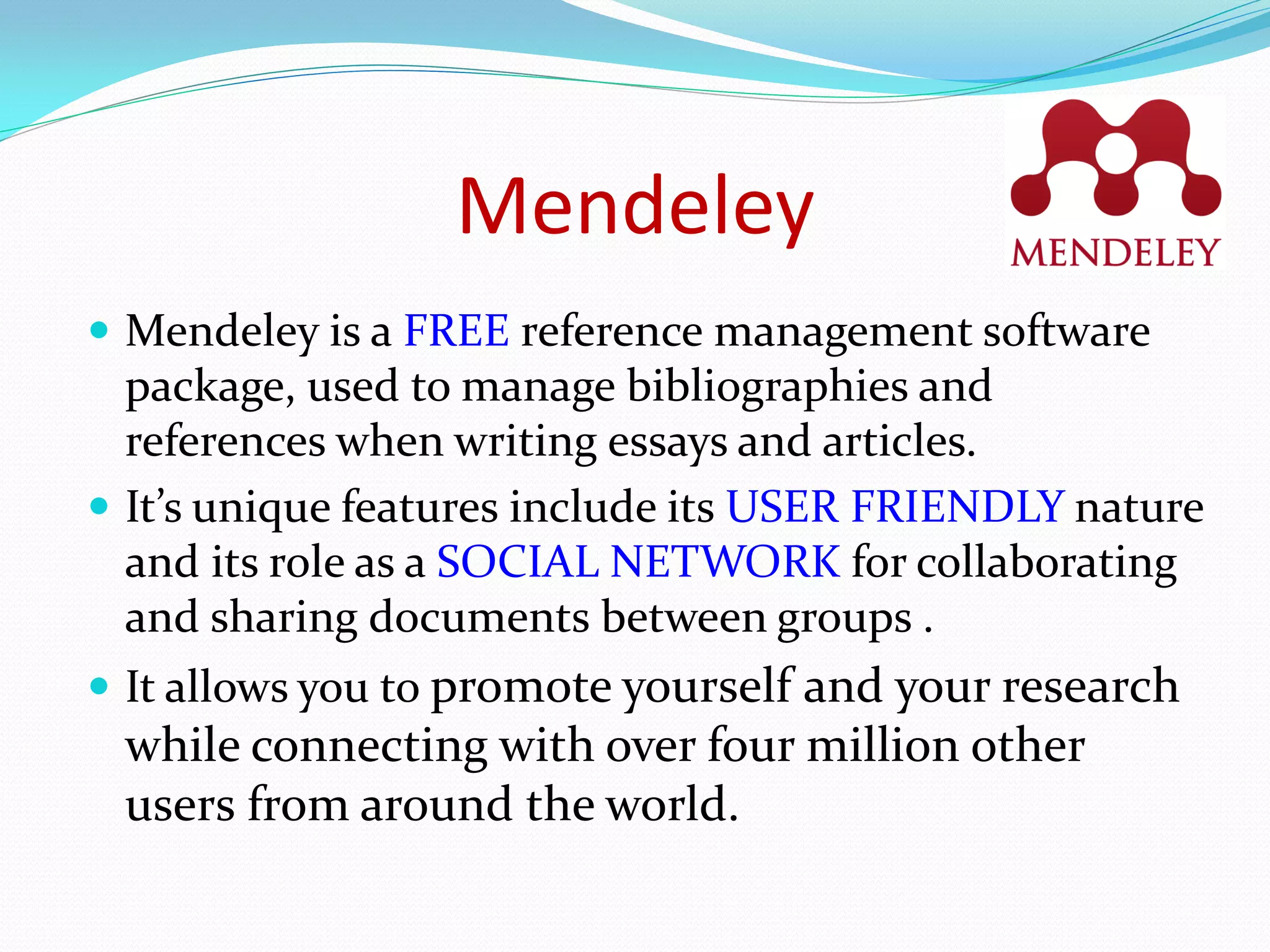 Mendeley Desktop Reference Manager | PDF