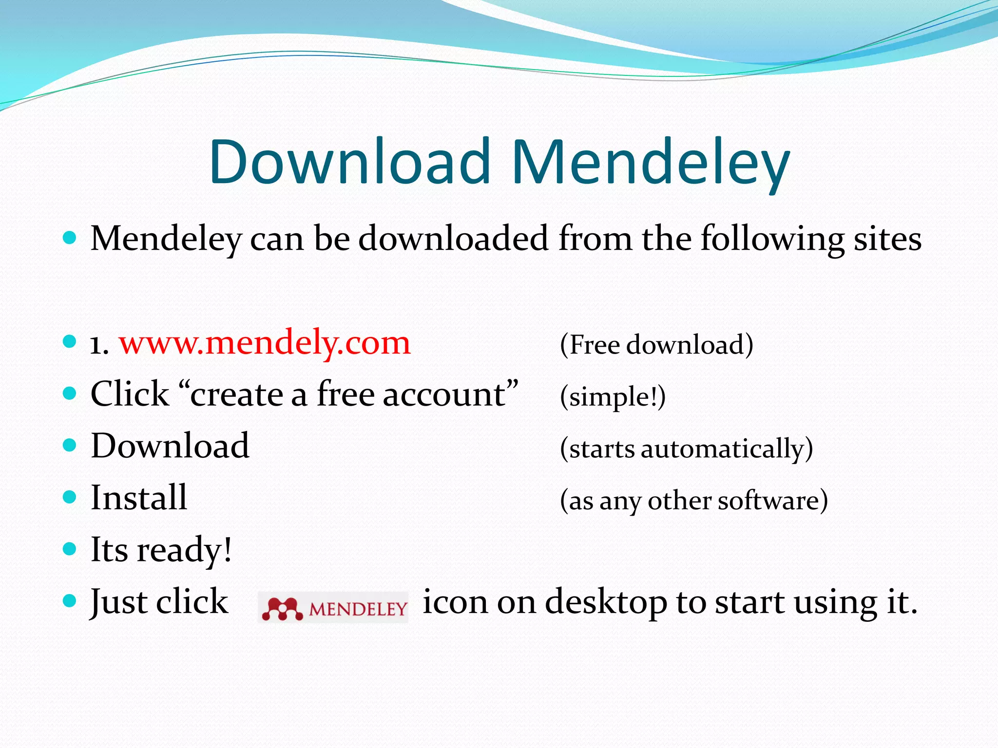 Mendeley Desktop Reference Manager | PDF