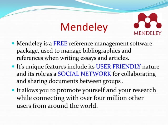 Mendeley Desktop Reference Manager | PDF