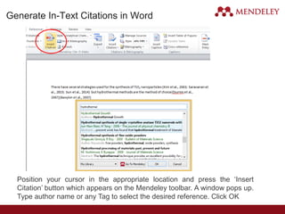 Mendeley Desktop Reference Manager | PDF