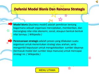 Mendesain model bisnis yang kompetitif | PPTX