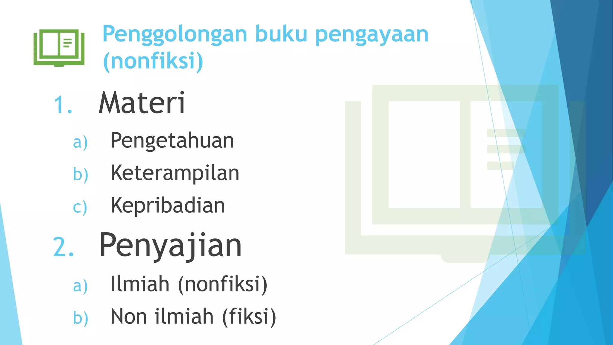 Mendeteksi butir butir penting dari buku pengayaan (nonfiksi | PPT