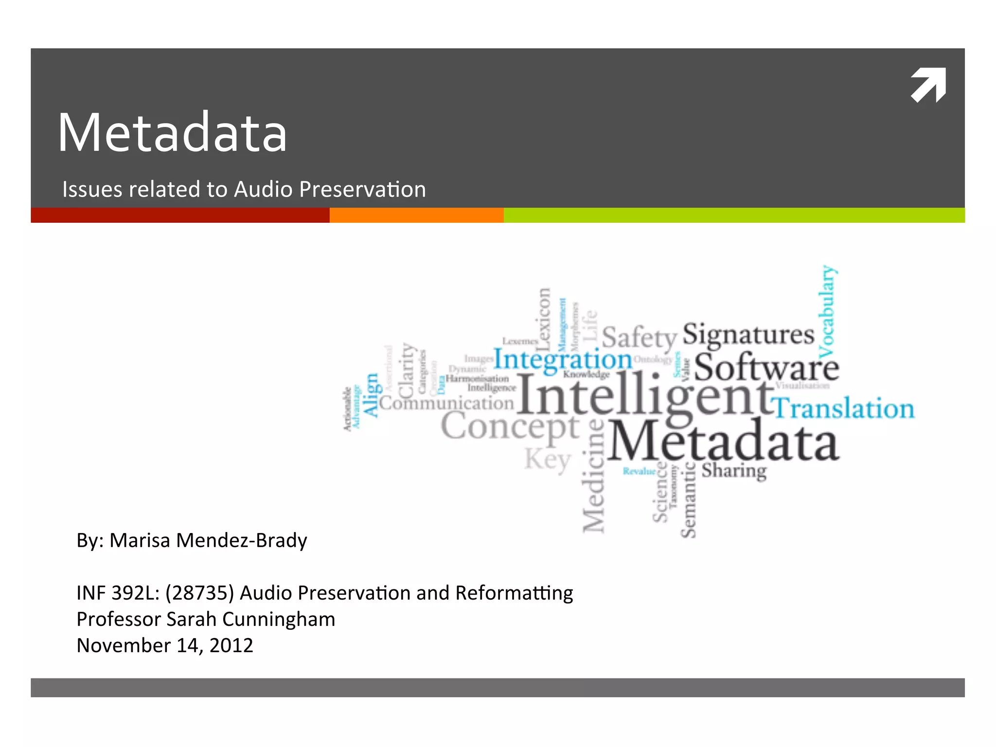 Metadata Schema's | PDF