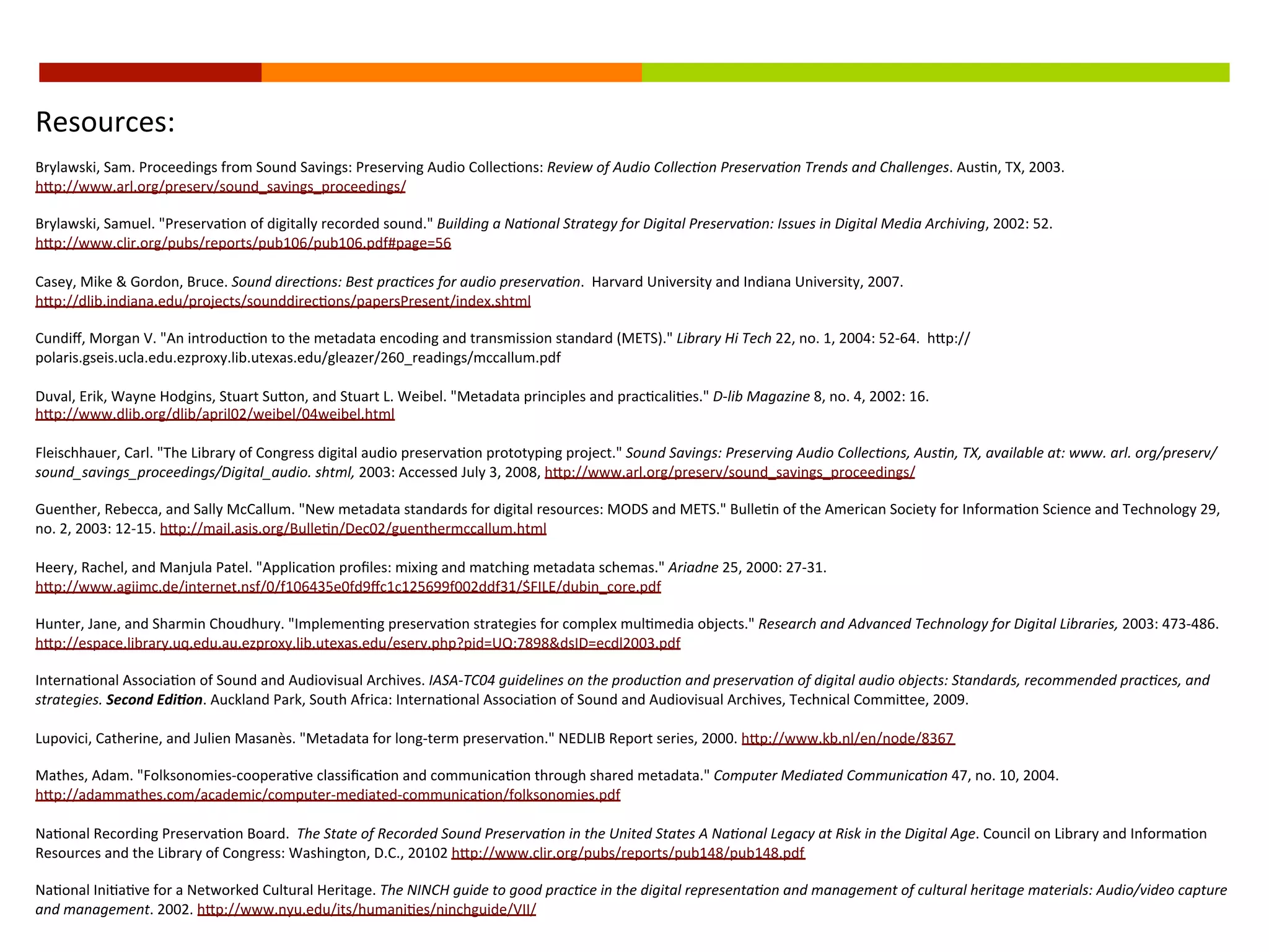 Metadata Schema's | PDF
