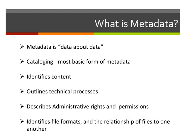 Metadata Schema's | PDF | Digital Audio | Computer Software and ...