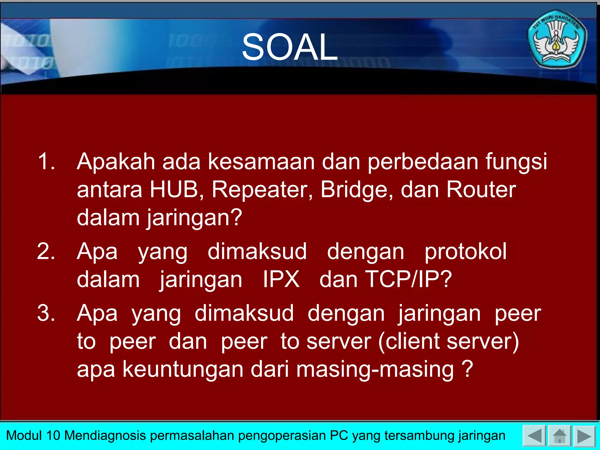 Mendiagnosis permasalahan pengoperasian pc yang tersambung jaringan | PPT