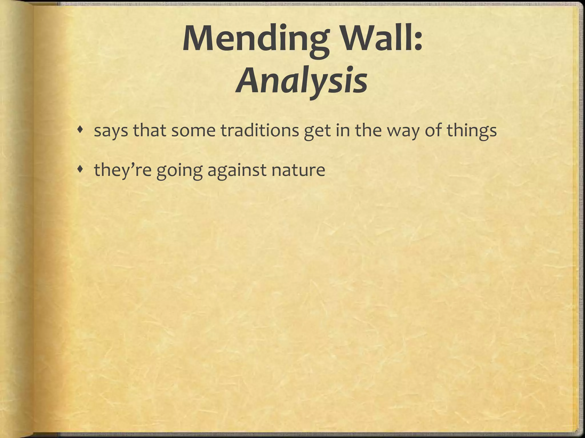 Mending Wall | PPTX