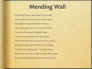 Mending Wall | PPTX