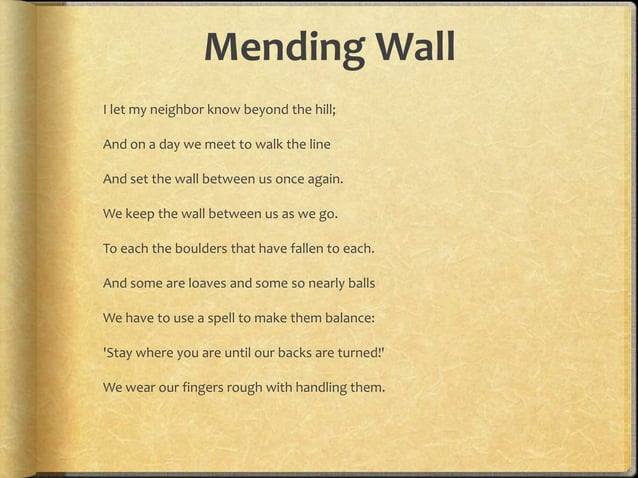 Mending Wall | PPT