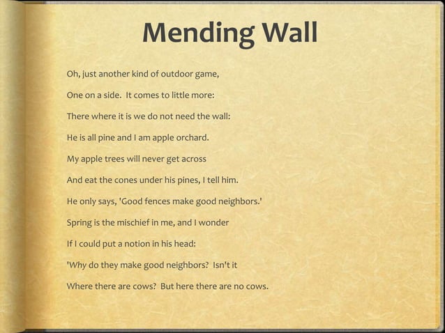 Mending Wall | PPT