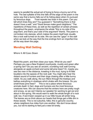 Mending Wall Info! | DOCX