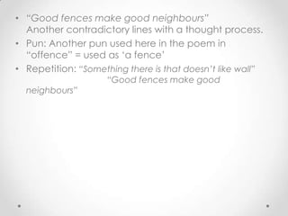 Mending wall by robert frost | PPTX