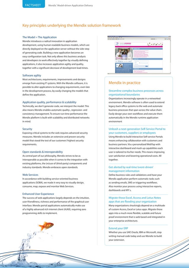 Mendix Factsheet | PDF | Computer Software and Applications | Computing