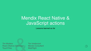 Mendix React Native & Javascript actions - Lessons learned | PDF | Web Development | Internet