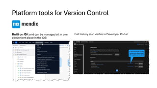 Mendix vs. OutSystems - Version Control | PDF