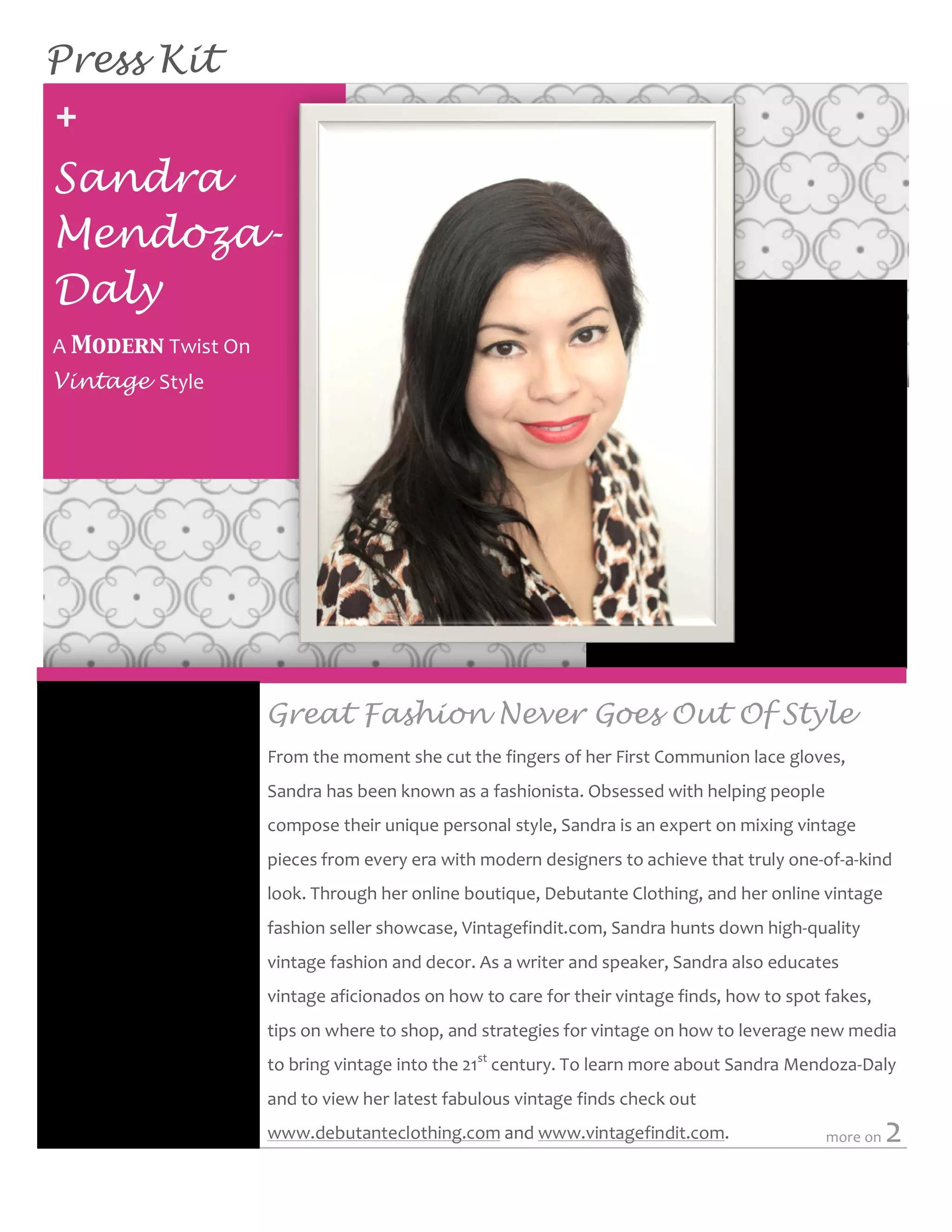 Sandra Mendoza-Daly Press Kit | PDF