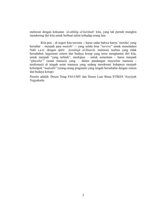 Meneladani dengan spirit fastabiqul khairat | RTF