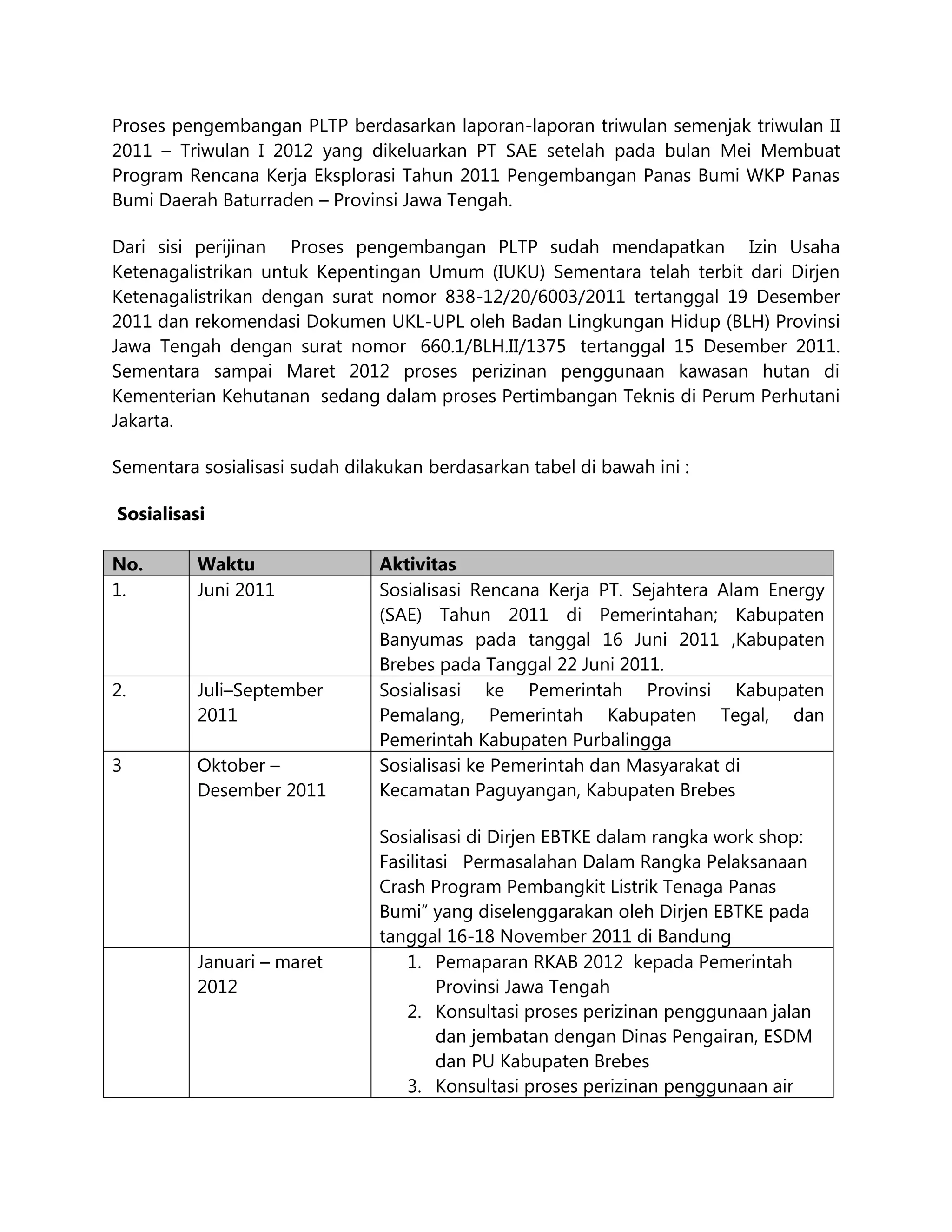 Menelisik rencana pembangunan pltp baturaden | DOCX
