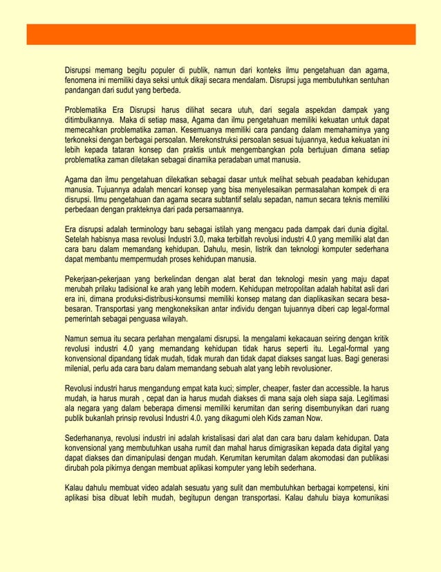 Menelisik Sisi Lain Disruptif | PDF