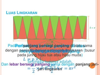 Menemukan luas lingkaran | PPT