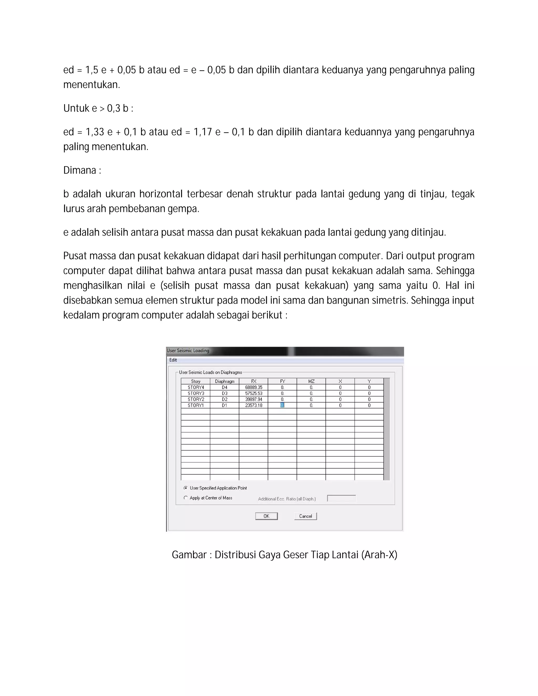 Menentukan beban seismik dasar & distribusi vertikal gaya gempa rsni 03 2847 20 xx & asce 7 10 ...