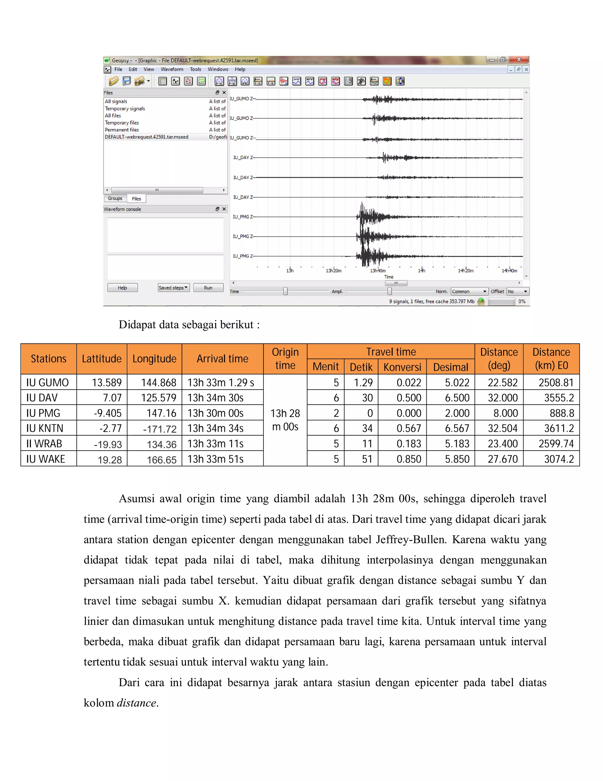 Menentukan episenter dengan metode lingkaran (2) | PDF