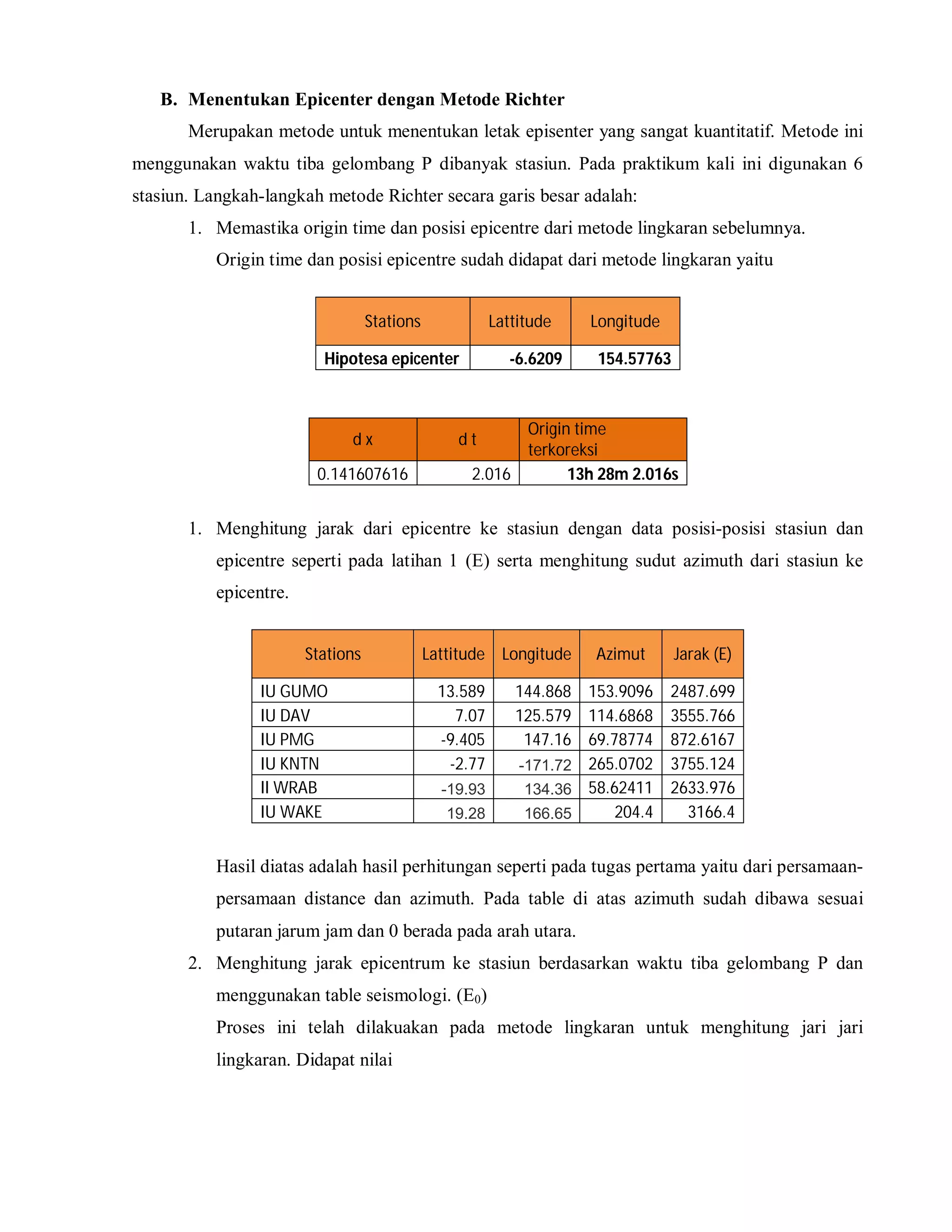 Menentukan episenter dengan metode lingkaran (2) | PDF