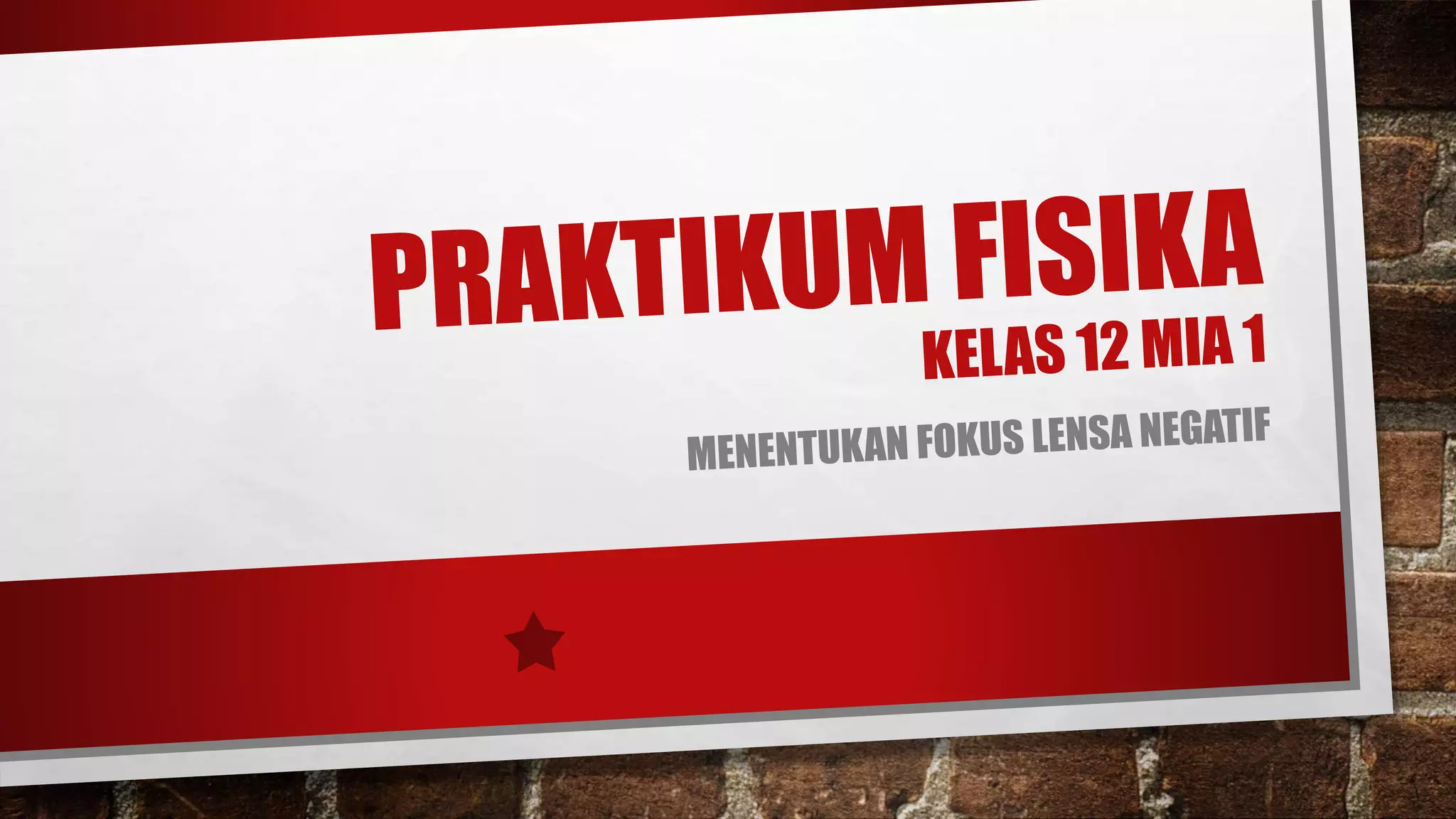 Menentukan fokus lensa negatif | PPTX