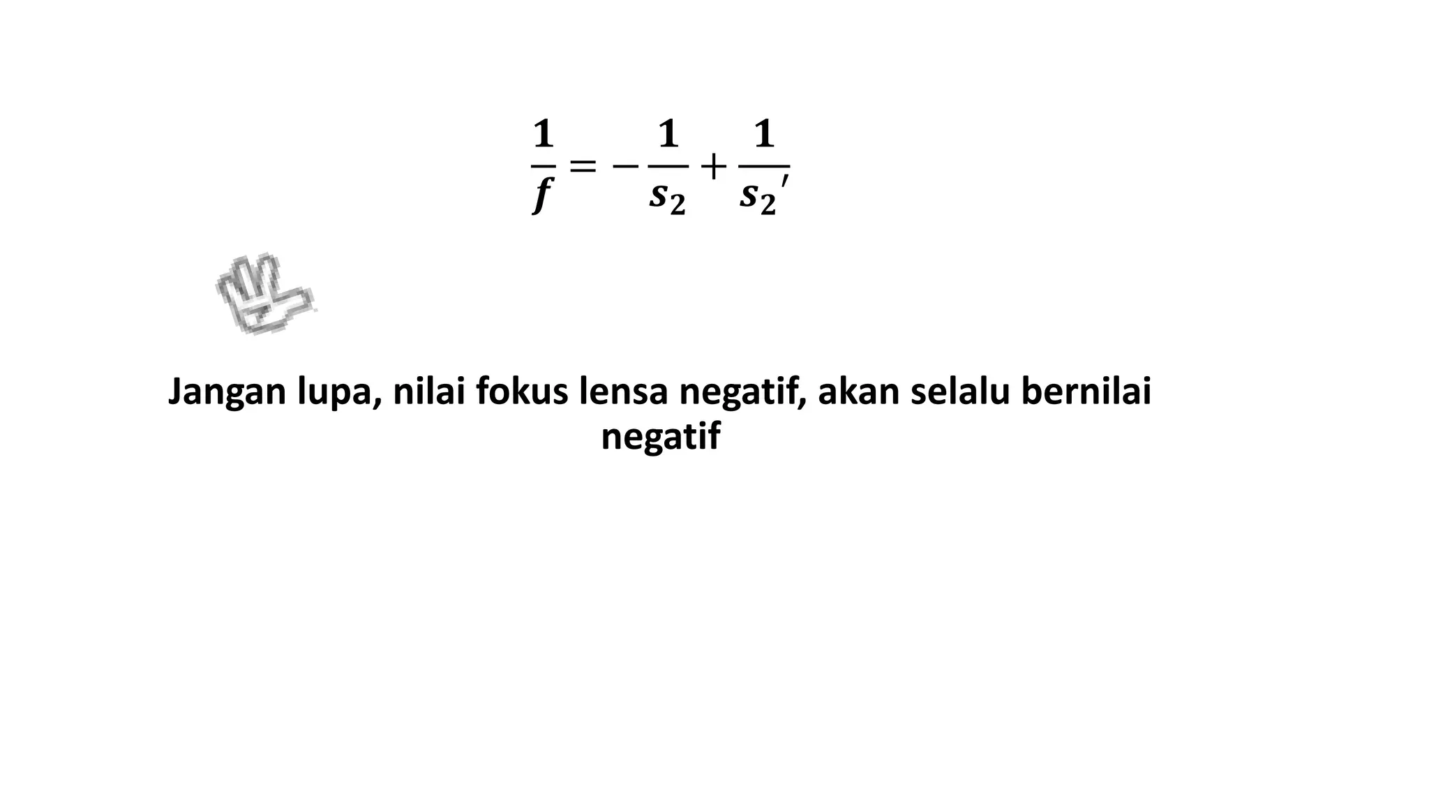 Menentukan fokus lensa negatif | PPTX