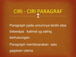 Menentukan isi paragraf. destinyo | PPT