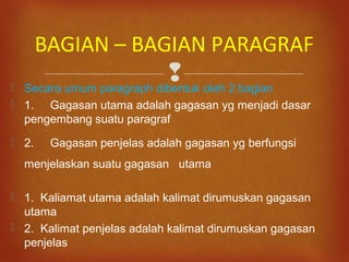 Menentukan isi paragraf. destinyo | PPT
