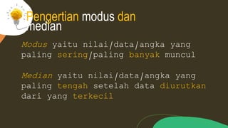 Menentukan mean, modus dan median | PPTX