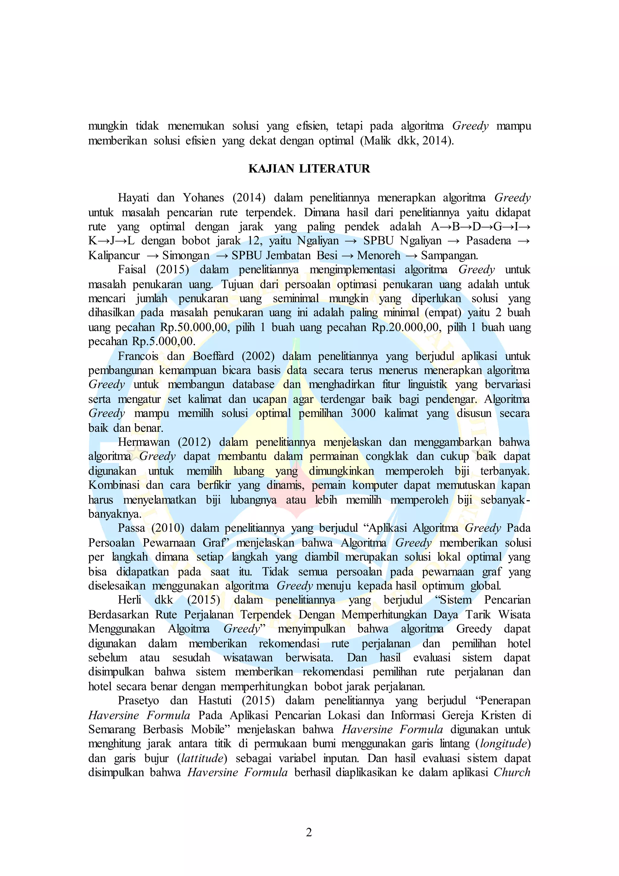 Penerapan Algoritma Greedy Dalam Menentukan Rute Terpendek Puskesmas ...