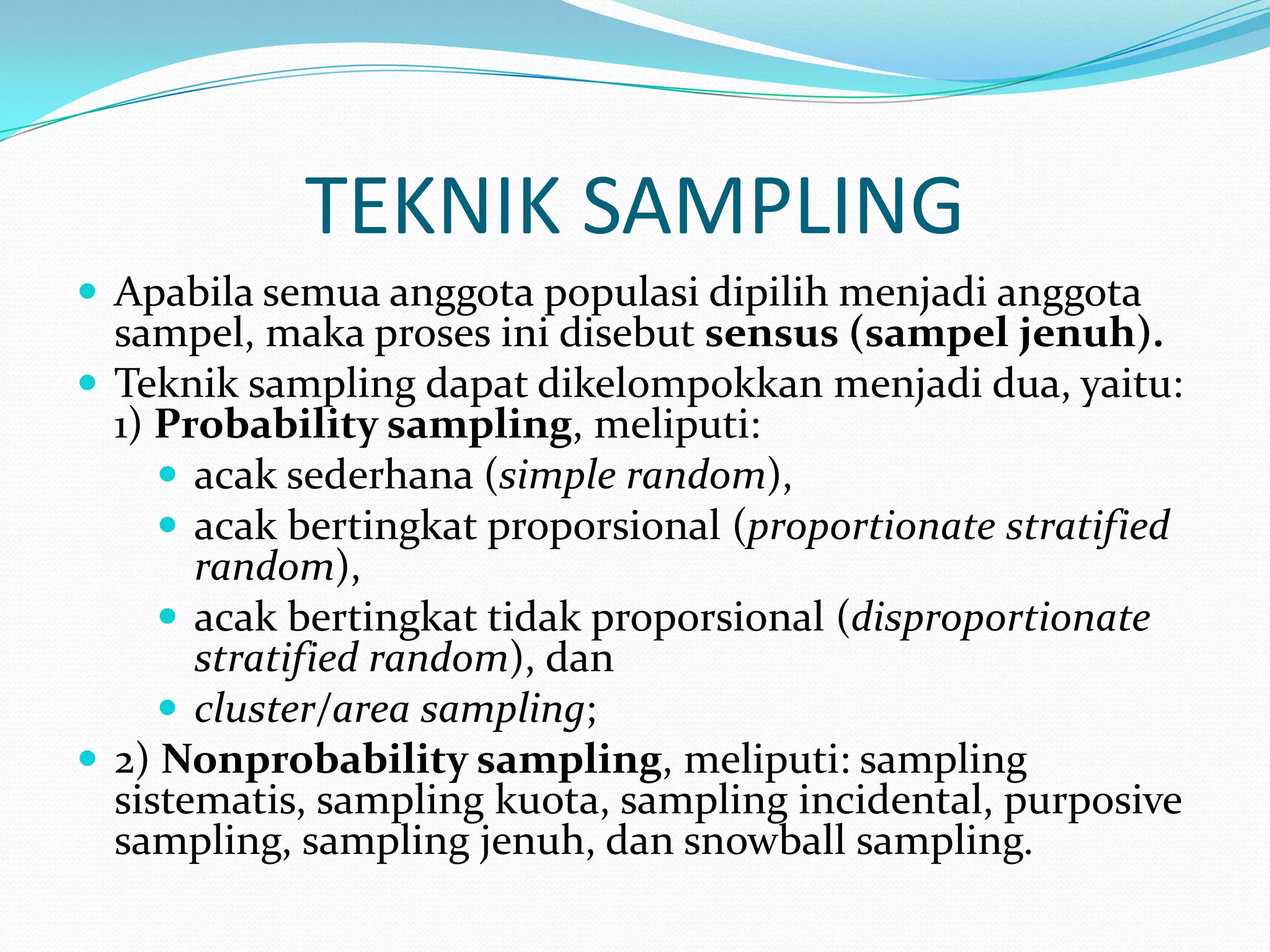 Menentukan ukuran sampel | PDF