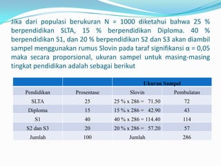 Menentukan ukuran sampel | PDF